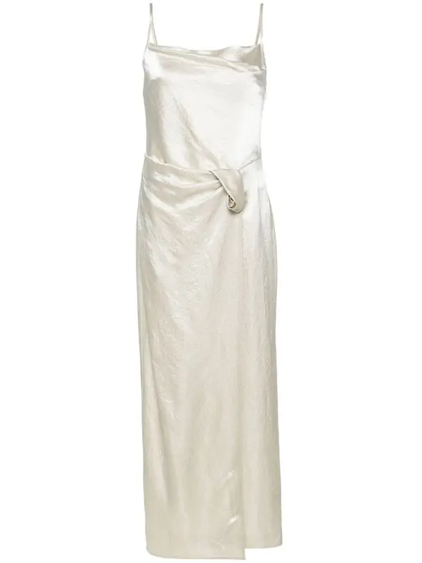 Nanushka Ruched Satin Midi Dress