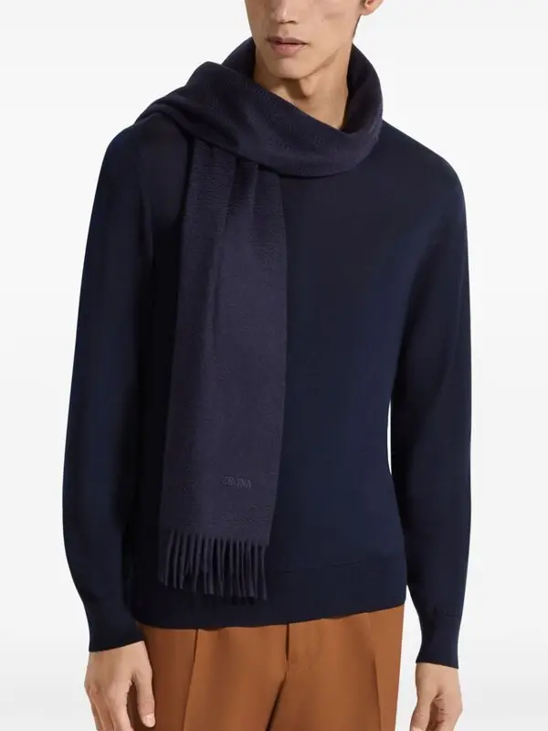 Zegna Oasi Cashmere Scarf - Blue