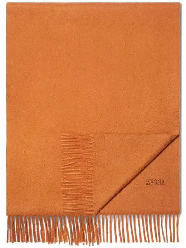 Zegna Oasi Cashmere Scarf - Orange