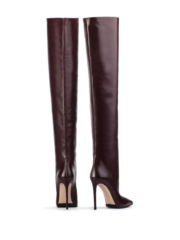 LE SILLA Eva 120mm Thigh-high Leather Boots - Red