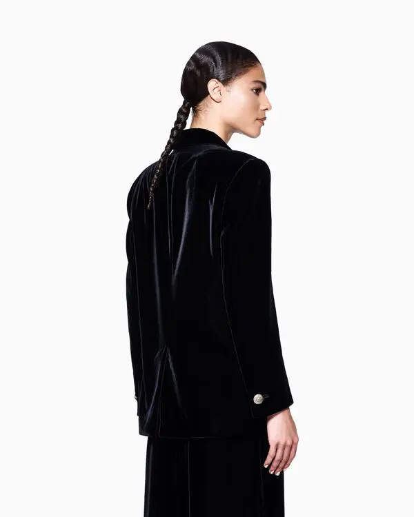 Giorgio Armani Velvet Single-breasted Jacket