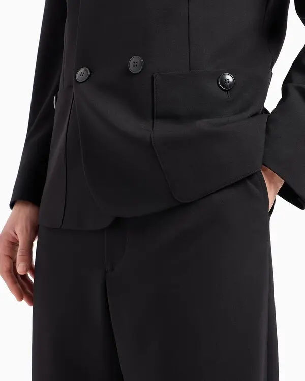 Giorgio Armani Double-breasted Suit In Stretch Virgin Wool