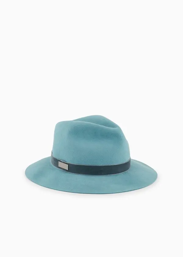 Giorgio Armani Rabbit Fur Hat With Velvet Detail