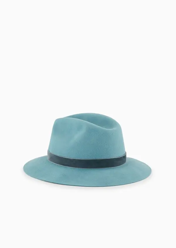Giorgio Armani Rabbit Fur Hat With Velvet Detail