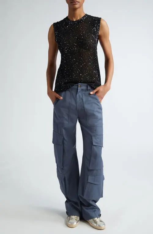 GOLDEN GOOSE Journey Sequin Sleeveless Sweater