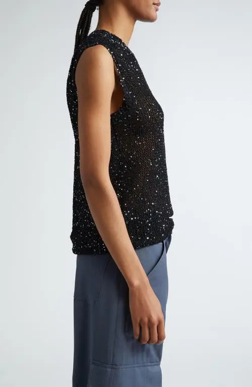 GOLDEN GOOSE Journey Sequin Sleeveless Sweater