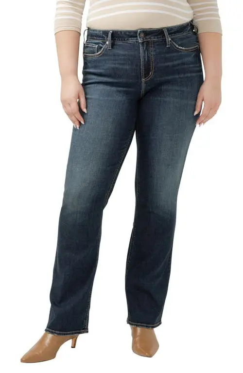 SILVER JEANS CO. Suki Curvy Mid Rise Slim Bootcut Jeans - Indigo