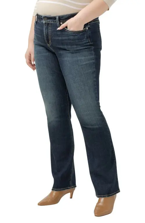 SILVER JEANS CO. Suki Curvy Mid Rise Slim Bootcut Jeans - Indigo