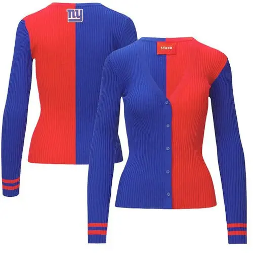Staud Red New York Giants Cargo Sweater
