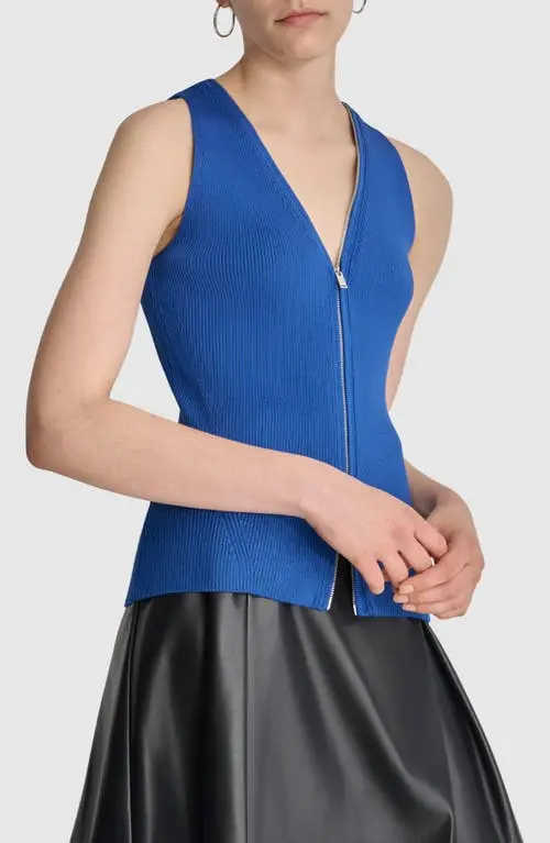 Dkny Ribbed Sweater Vest - Lapis Blue