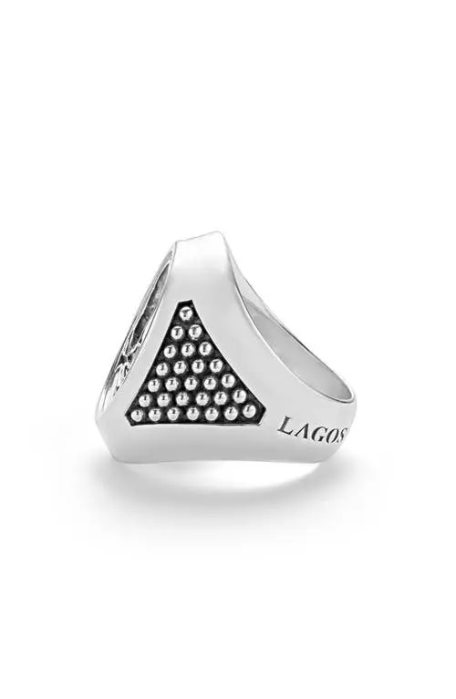 Lagos Anthem Skull Wax Seal Signet Ring