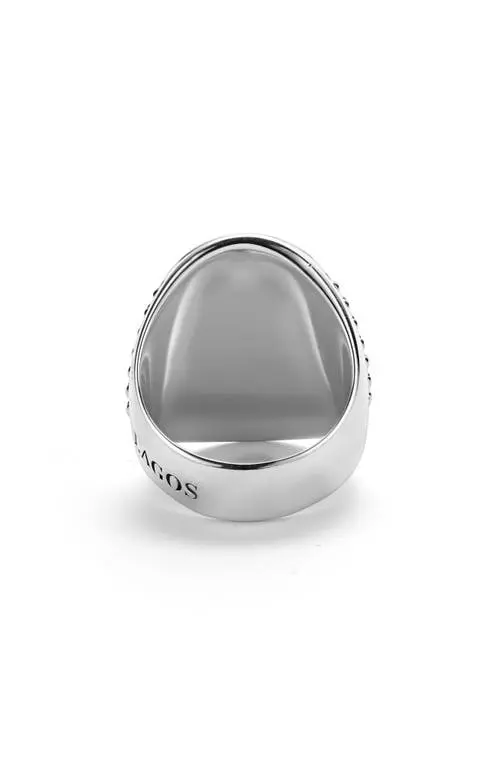 Lagos Anthem Skull Wax Seal Signet Ring