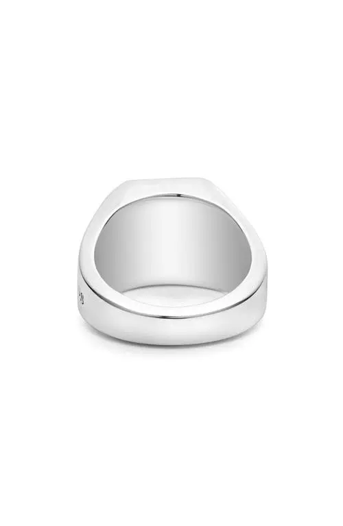 Lagos Anthem Caviar Signet Ring - Two-tone