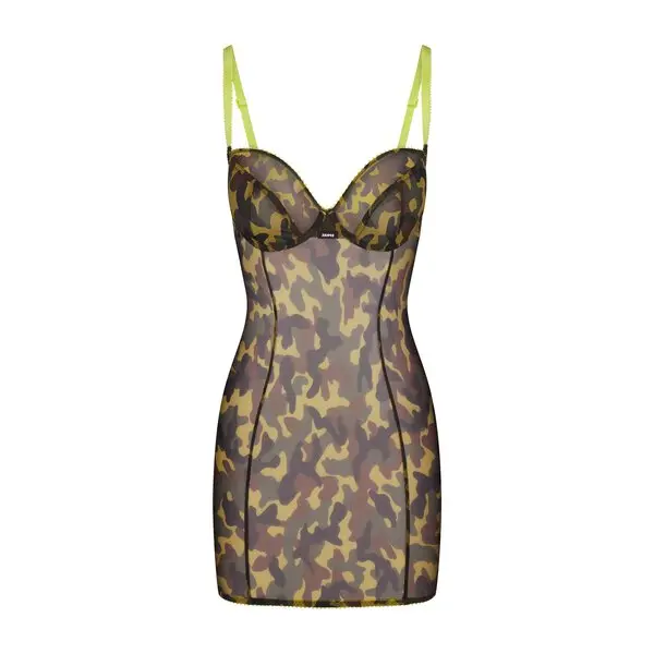 SKIMS Ultra Fine Mesh Picot Mini Dress