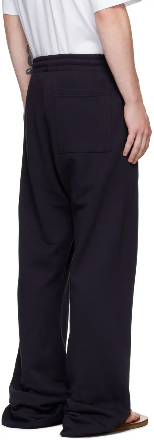 Dries Van Noten Navy Straight Sweatpants In 509 Navy 50% Off