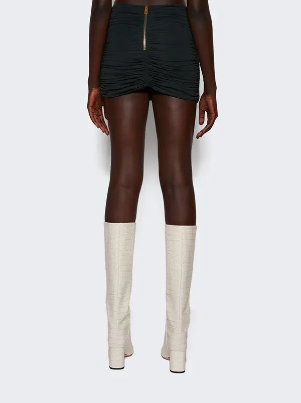 AREA Heart Ruched Mini Skirt
