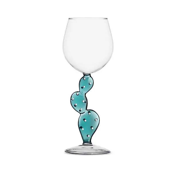 ICHENDORF MILANO Desert Plants Cactus Wine Glass - Sky Blue
