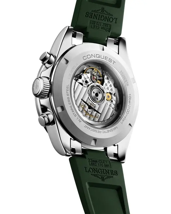 LONGINES Conquest Chronograph 42mm - Silver/green
