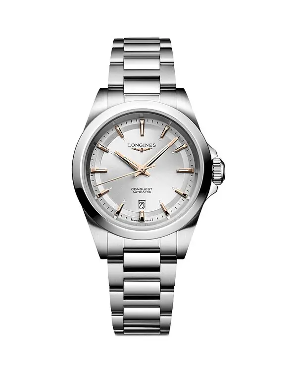 LONGINES Conquest Sunray Watch, 30mm - Silver
