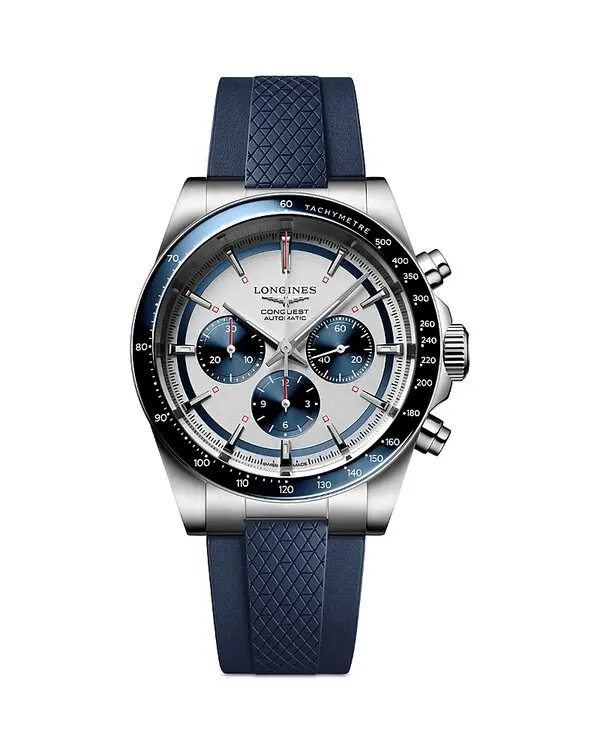 LONGINES Conquest Chronograph 42mm - Silver/blue