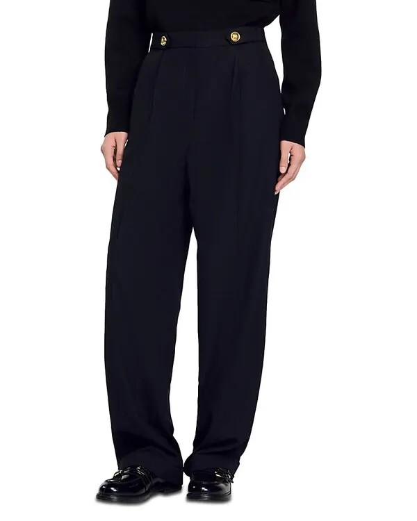 Sandro Tosca Wide Leg Trousers