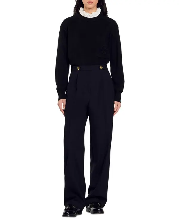 Sandro Tosca Wide Leg Trousers