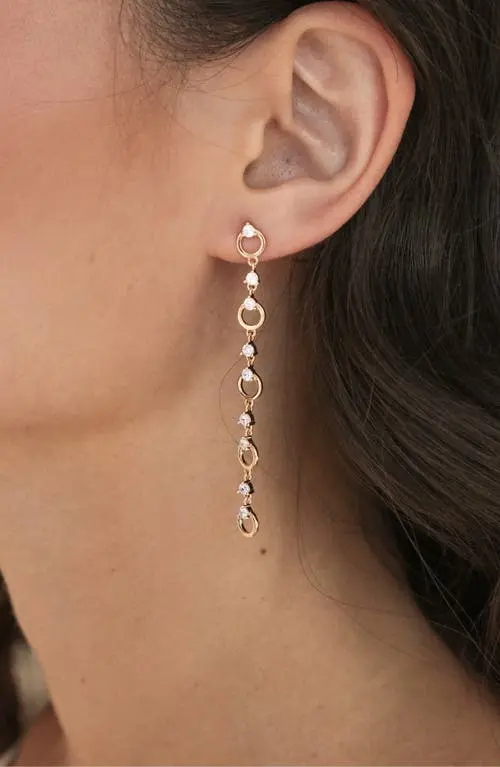 Ettika Cubic Zirconia Linear Drop Earrings
