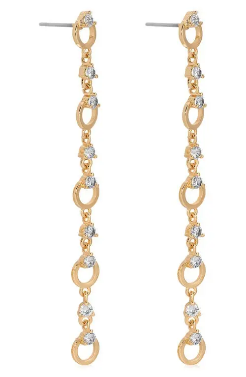 Ettika Cubic Zirconia Linear Drop Earrings