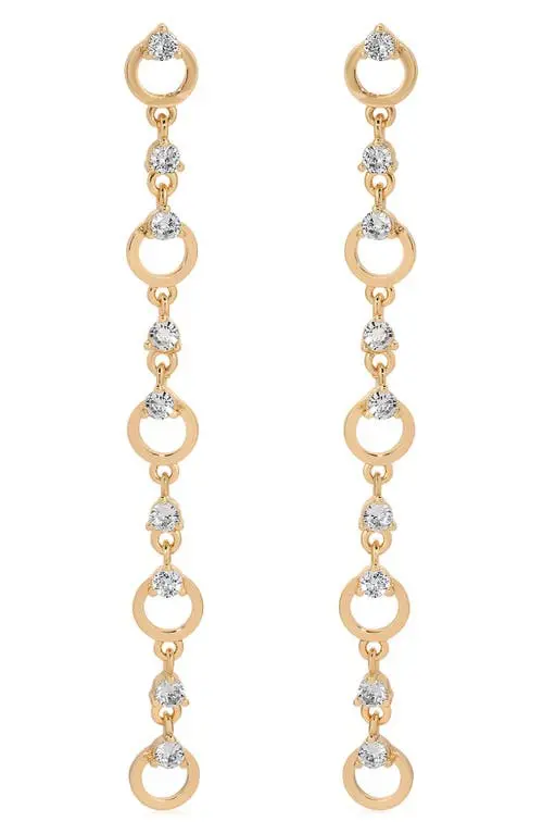 Ettika Cubic Zirconia Linear Drop Earrings