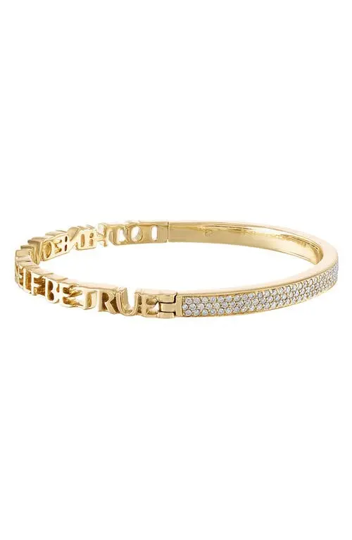 EDEN PRESLEY Text And Diamond Bangle