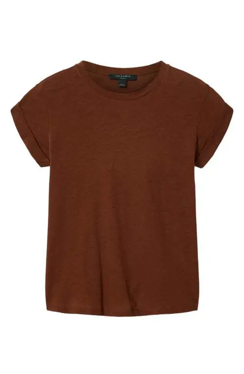 ALLSAINTS Anna Cotton T-shirt - Rust Brown