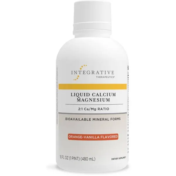 INTEGRATIVE THERAPEUTICS Liquid Calcium Magnesium Orange-vanilla 2:1 480 Milliliters - One-color