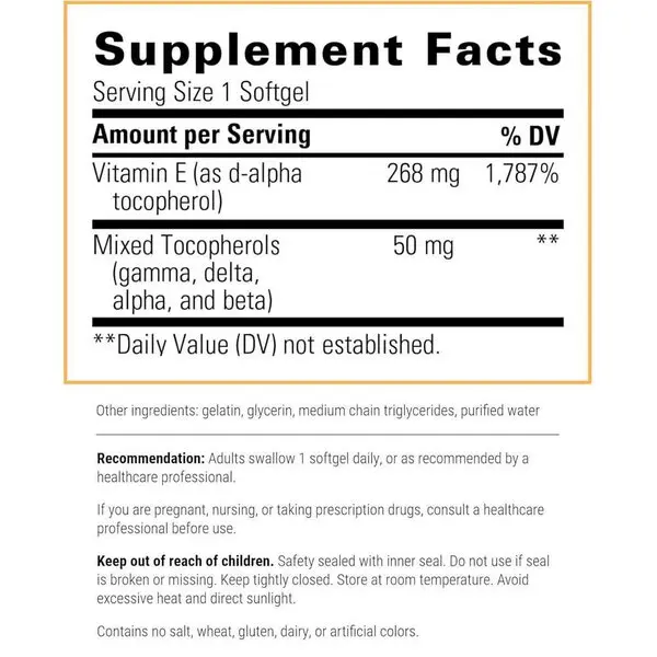 INTEGRATIVE THERAPEUTICS Vitamin E Tocopheral 60 Softgels