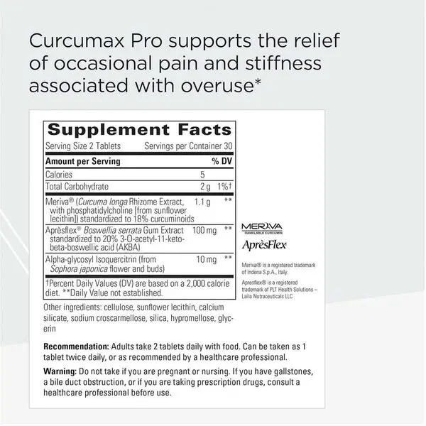 INTEGRATIVE THERAPEUTICS Curcumax Pro 60 Tablets