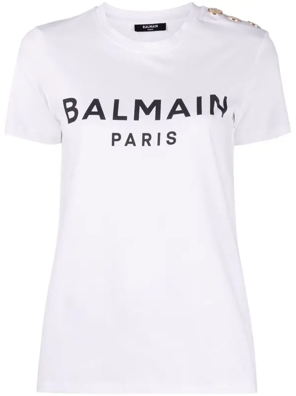 Balmain Logo T-shirt - White