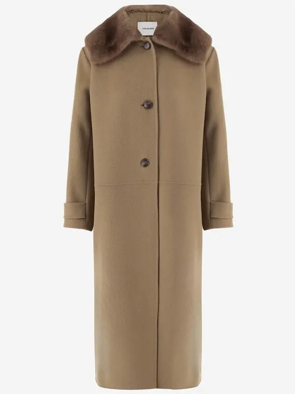 YVES SALOMON Wool And Cashmere Long Coat