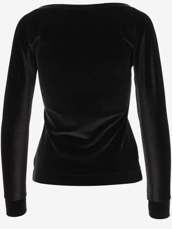 STEPHAN JANSON Stretch Velvet Jersey Top