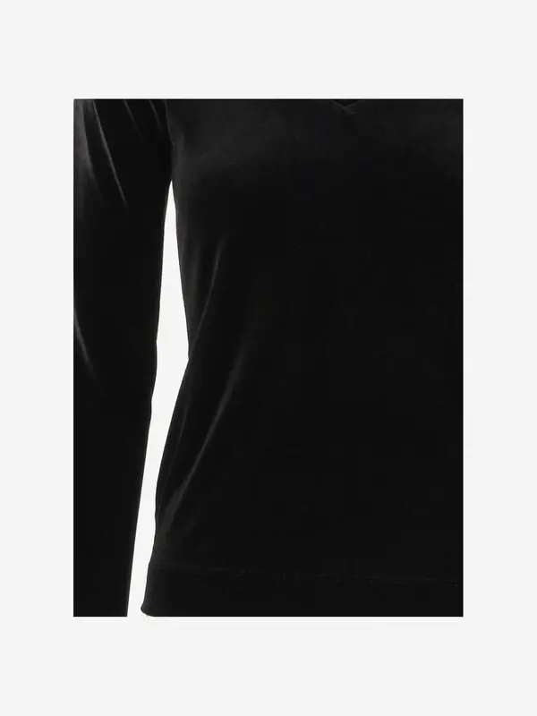 STEPHAN JANSON Stretch Velvet Jersey Top