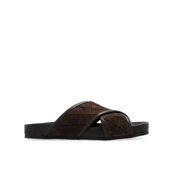 Bottega Veneta Tarik Criss Cross Sandal - Brown