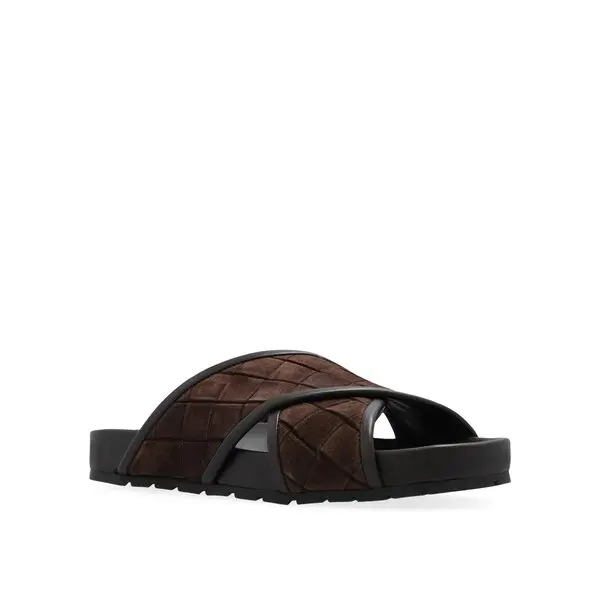 Bottega Veneta Tarik Criss Cross Sandal - Brown