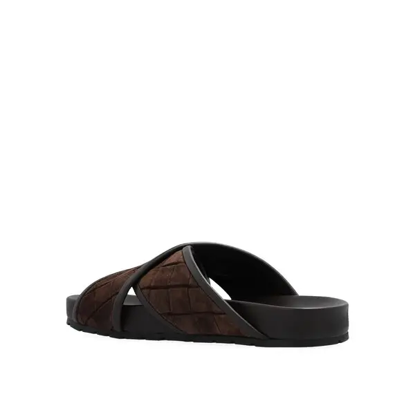 Bottega Veneta Tarik Criss Cross Sandal - Brown
