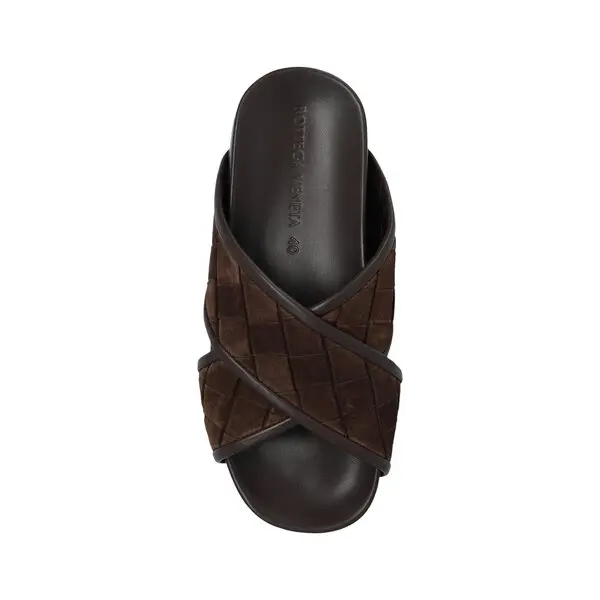 Bottega Veneta Tarik Criss Cross Sandal - Brown