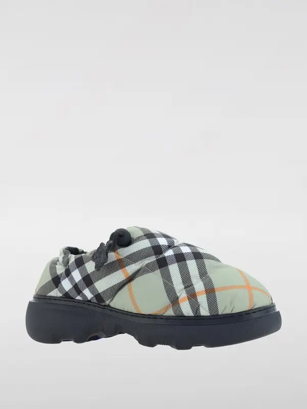 Burberry Checked Quilted Sneakers - Grey