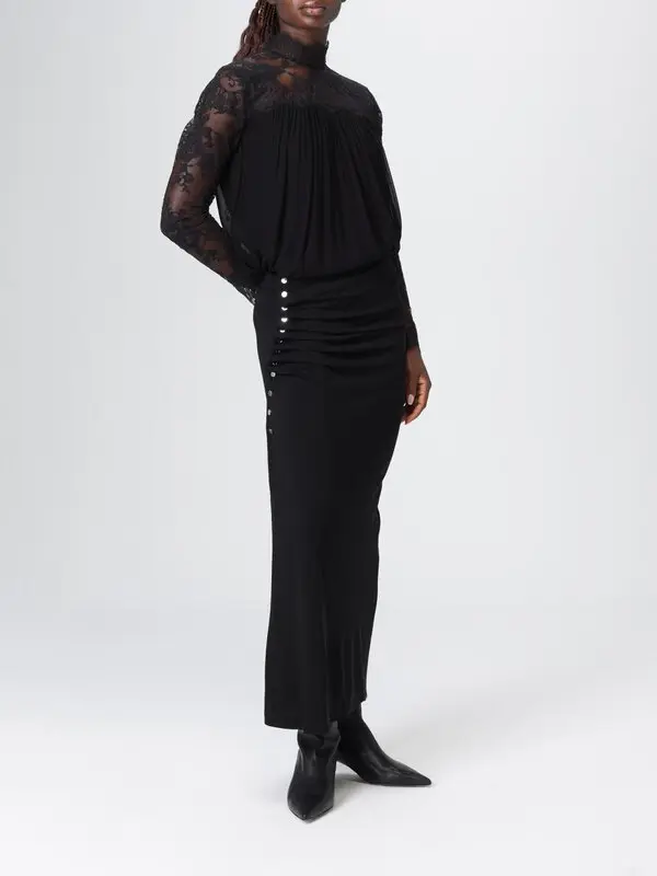 Rabanne Ruched Maxi Skirt