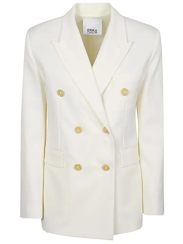 Erika Cavallini Wool Twill Alberta Blazer Jacket