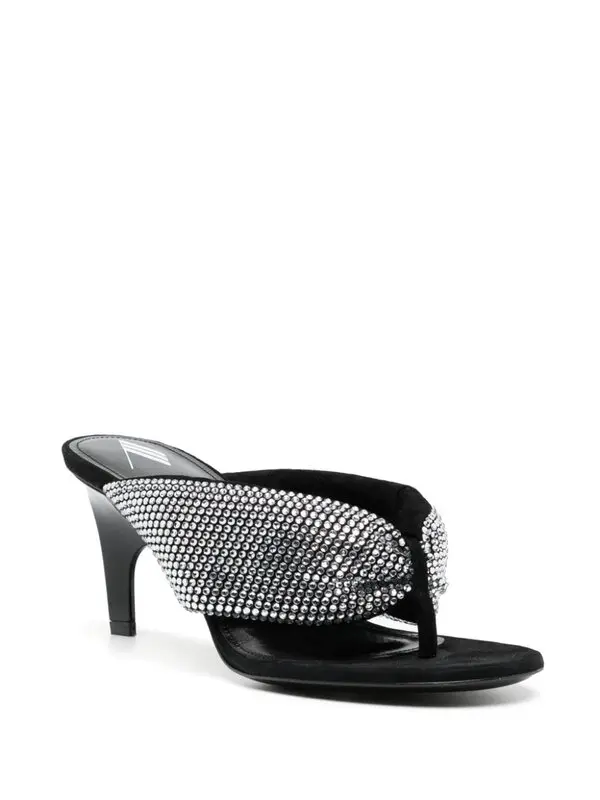 Attico Strass Embellished Thong Sandals