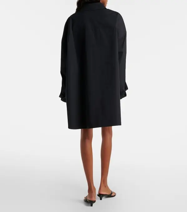 Wardrobe.NYC Oversized Cotton Shirtdress - Black
