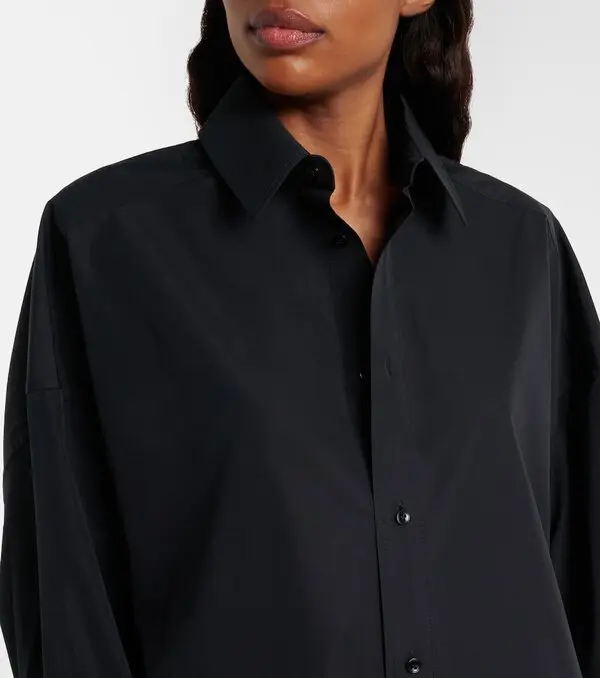 Wardrobe.NYC Oversized Cotton Shirtdress - Black