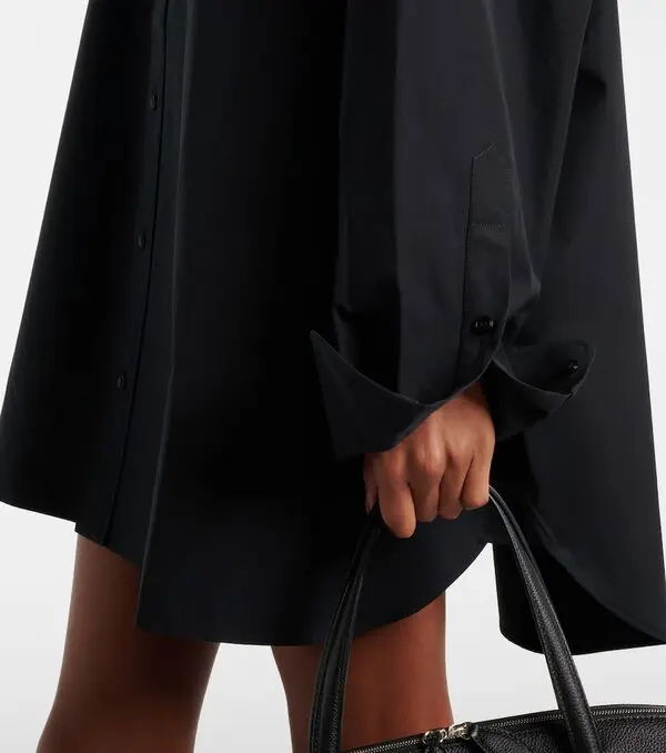 Wardrobe.NYC Oversized Cotton Shirtdress - Black