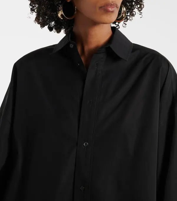 Wardrobe.NYC Oversized Cotton Shirt Dress - Black